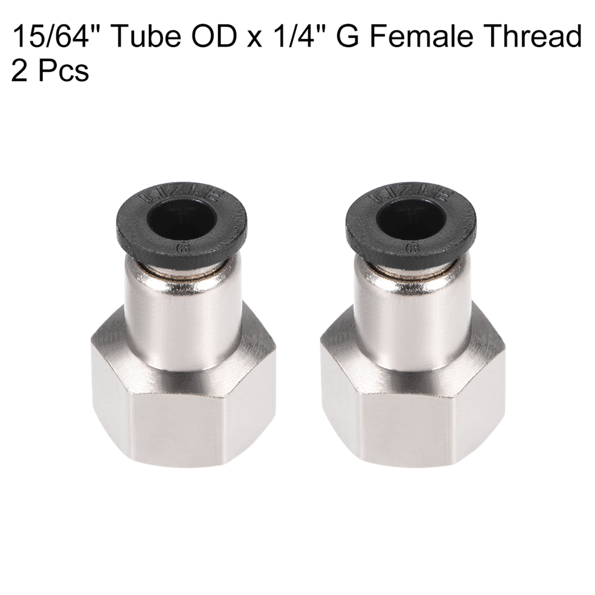 1/4" G Female Straight Thread 15/64" Tube OD Push In Joint Pneumatic ...