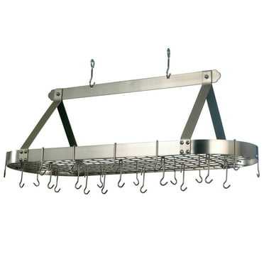 Calphalon 18" X 36" Hanging Pot Rack, Stainless Steel - Walmart.com