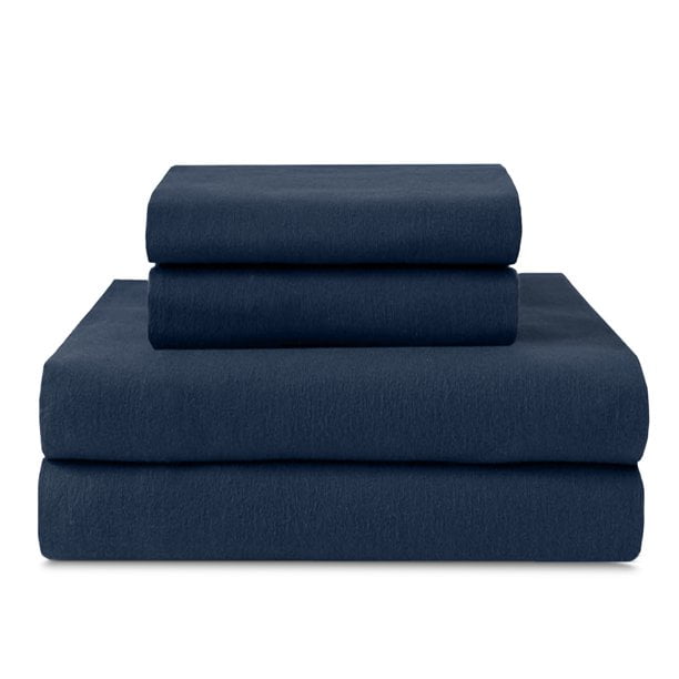Thread Count - 100% Cotton Double Brushed Flannel Sheet Set - 170 GSM Heavyweight, Deep Pockets ...