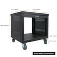 STRK-M8U Sound Town 8U Universal Steel Rack, w/ 3" Locking Casters ...