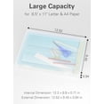 8-Pack A4 Plastic Paper Organizer Box with Two Inner Sizes, Portable ...