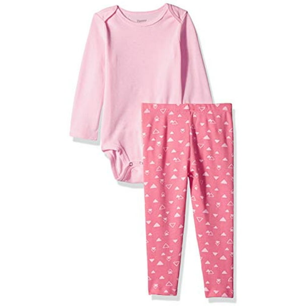 Ultimate Baby Flexy 2 Piece Set (Pant with Long Sleeve Bodysuit), Pink Shapes, 0-6 Months ...