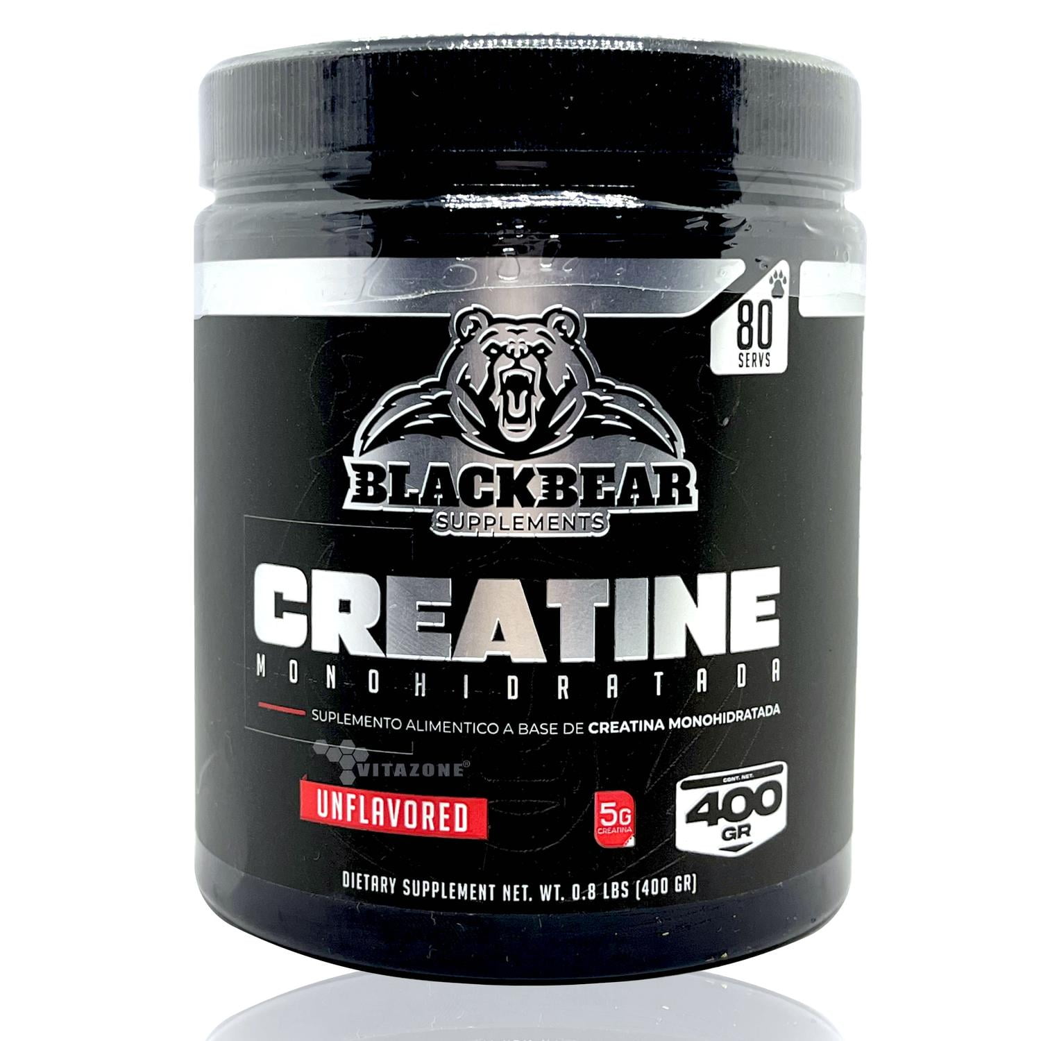 Creatina Monohidratada 400 g Blackbear 80 servicios The Blackbear ...