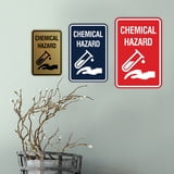 Portrait Round Chemical Hazard Sign (Blue) - Small - Walmart.com