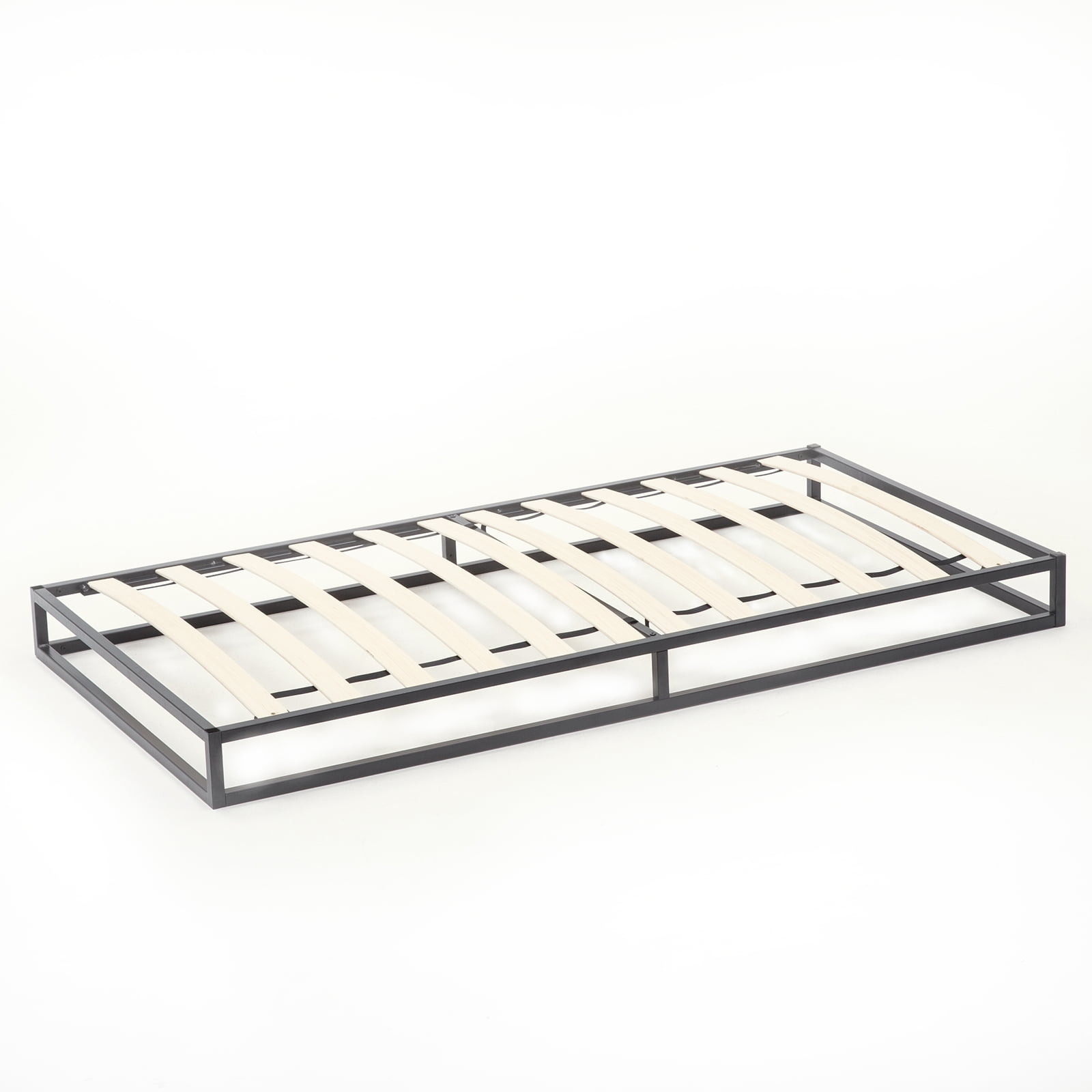 Bed Frame Mecor Metal Platform Wood Slats Twin Size - Walmart.com
