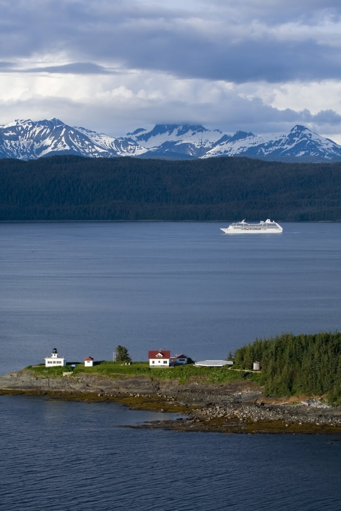 Aerial View Of Point Retreat Light House At The Tip Of Mansfield ...