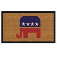 17" X 29" Natural Red White And Blue Republican Coir Outdoor Door Mat ...