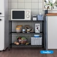 3-Tier Garage Storage Shelves, Size: 14"W, 30"H, Steel Material ...