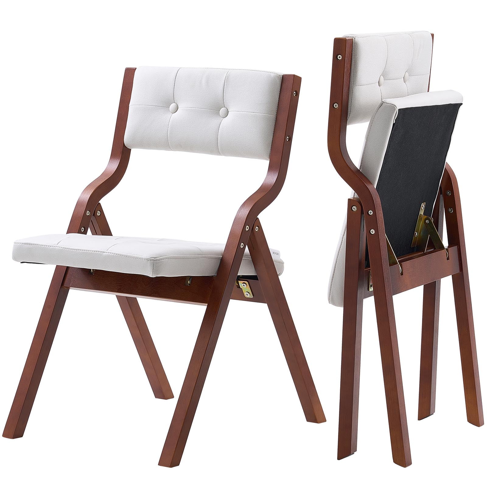 Click here for Vevor Wooden Folding Chairs With Padded Cushion An... prices