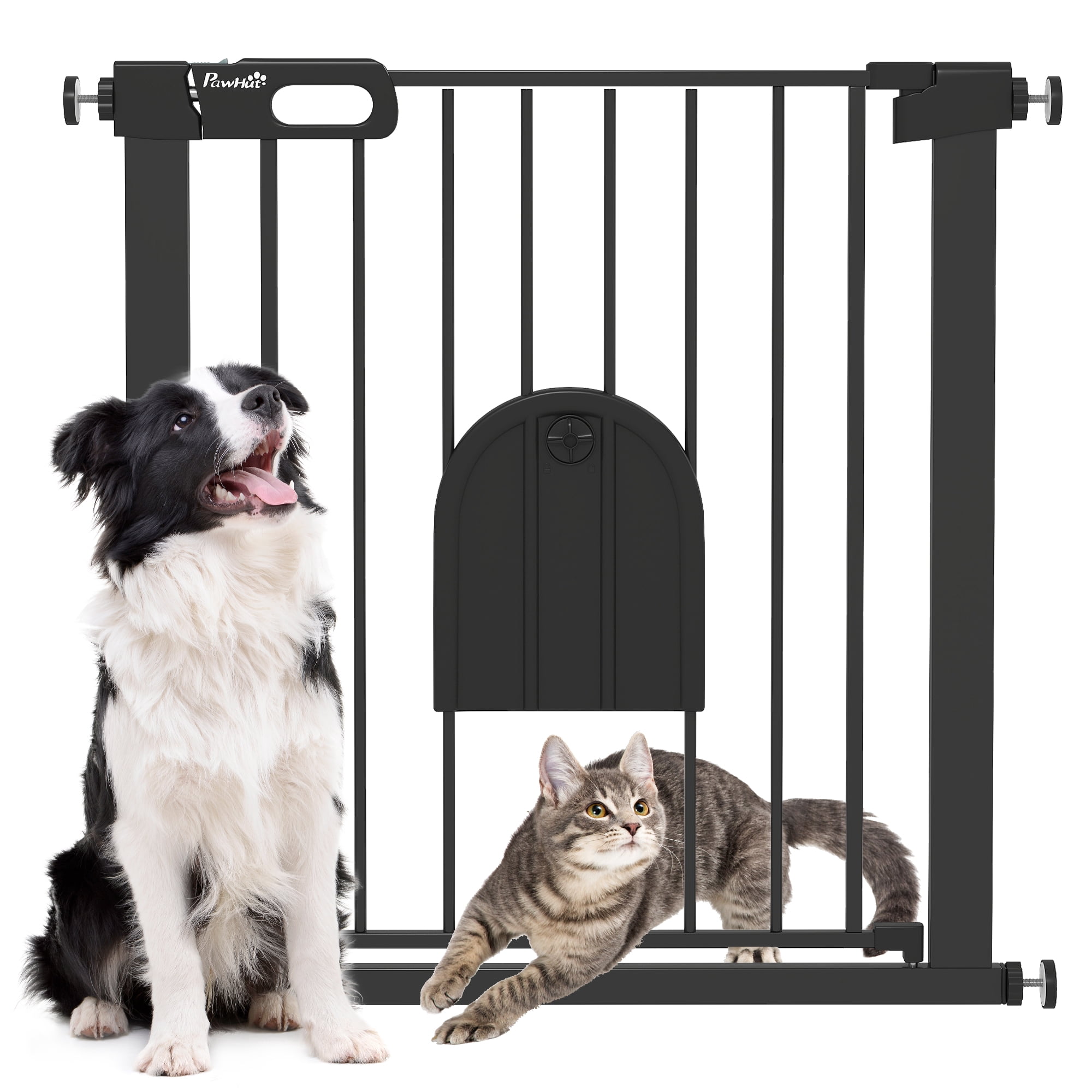 Click here for Pawhut 30-32 Extra Wide Pet Gate Barrier With Smal... prices