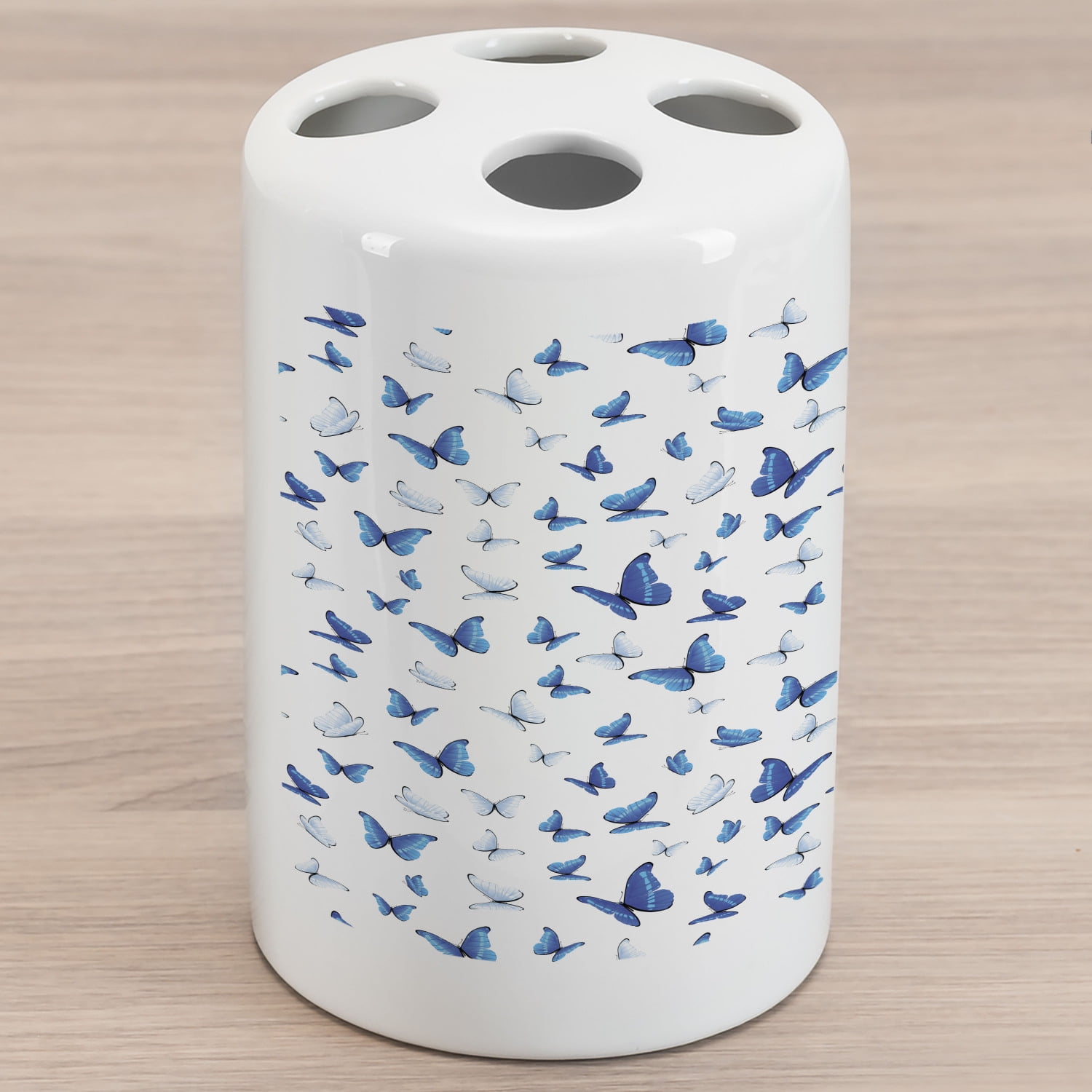 Butterflies Ceramic Toothbrush Holder, Butterflies Patterns Seasonal ...