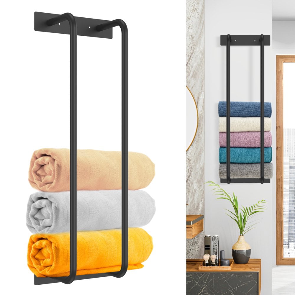 Towel Rack for Bathroom Wall Mounted Towel Racks for Rolled Towels Space Saving Towel Storage Rack 71.5x26x15cm Walmart