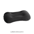 2 Pcs Inflatable Camping Pillows Set, Black Press-to-Inflate Design ...