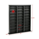 Prepac Triple Width Storage Barrister Tower, Black - Walmart.com
