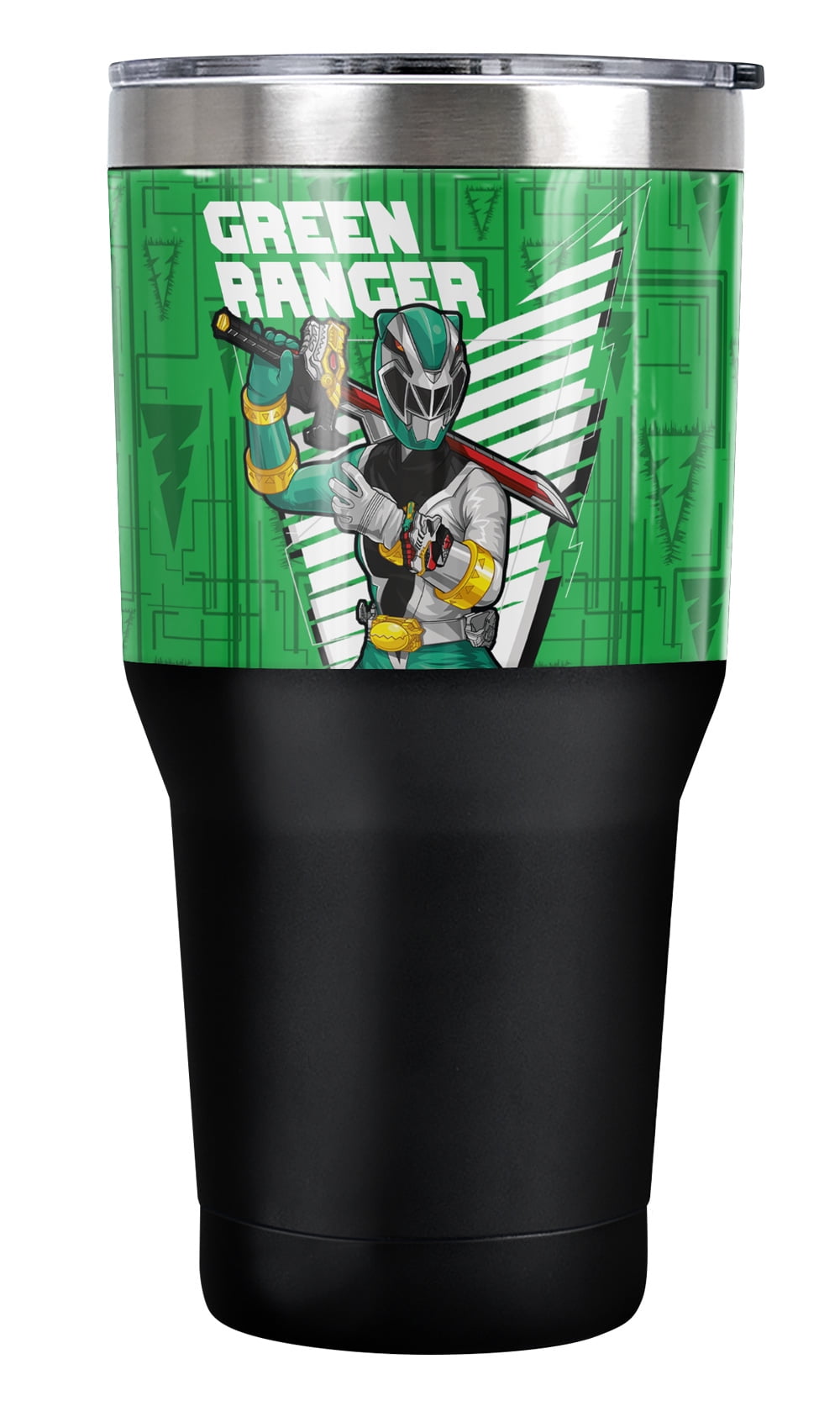 Power Rangers: Dino Fury Official Green Ranger Character 30 oz Travel ...