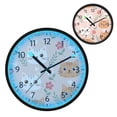 BZSMCE Voice Activated LED Night 12in Clock 12in Clock with Kitten ...