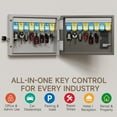 WeHere 16 Key Lock Box, Smart Wall Mount Key Cabinet for House, Hotel ...