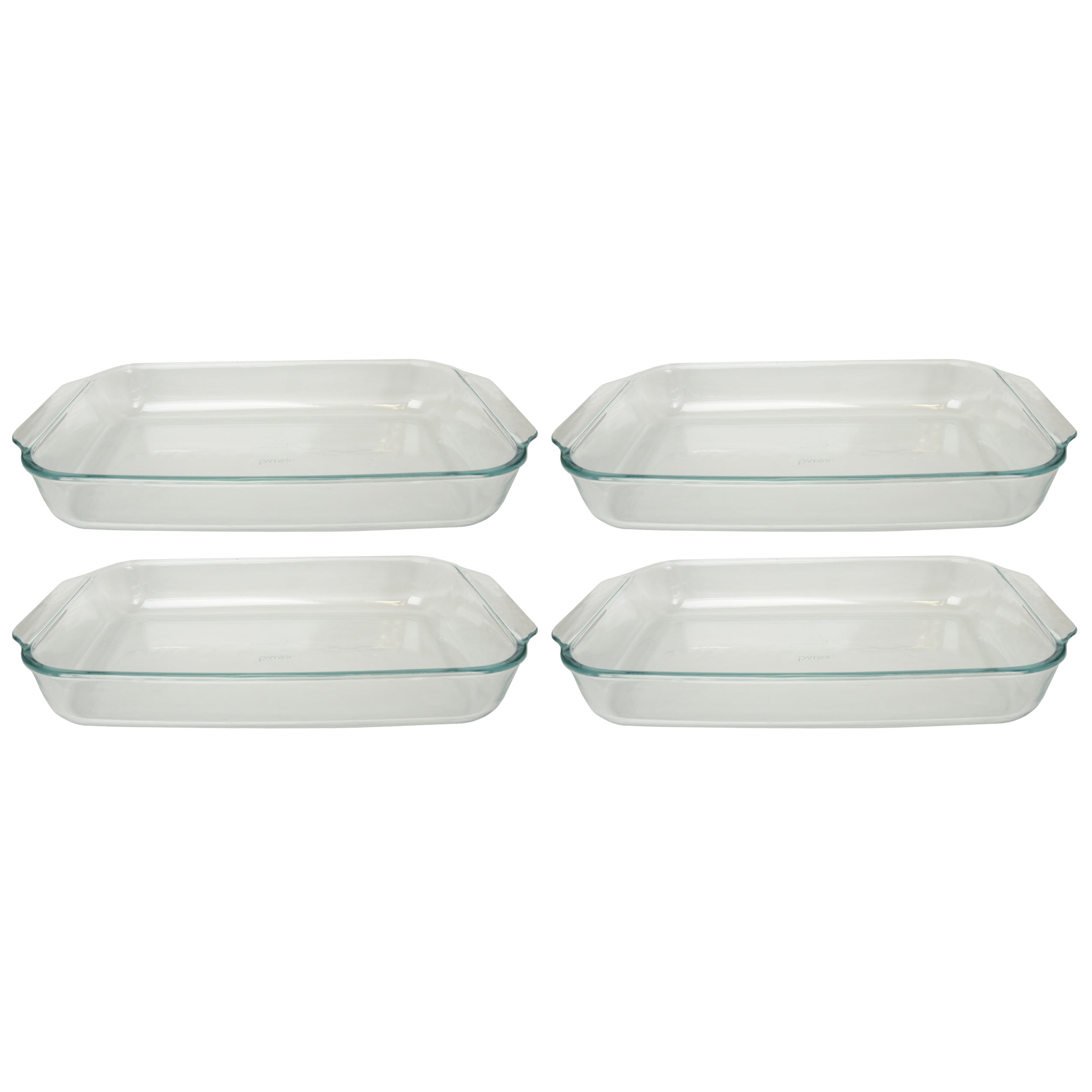 Pyrex 233 3Qt Oblong Rectangular Clear Glass Casserole Baking Dish (4 ...