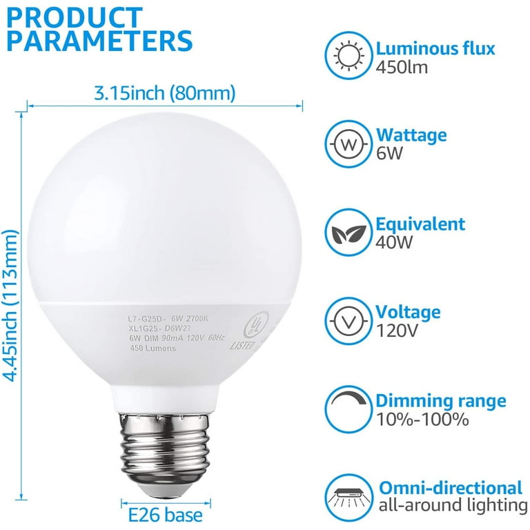 Globe Light Bulb Sizes | Shelly Lighting