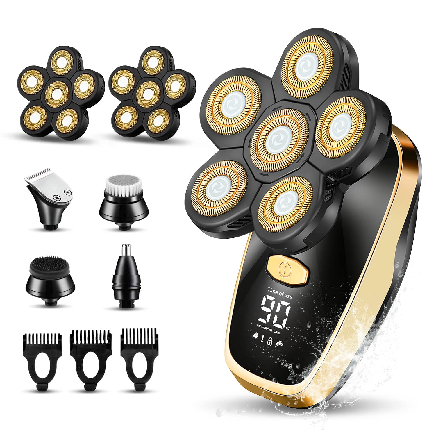 Head Shavers for Bald Men Rotary Electric Razor Cordless Shaver for Men ...