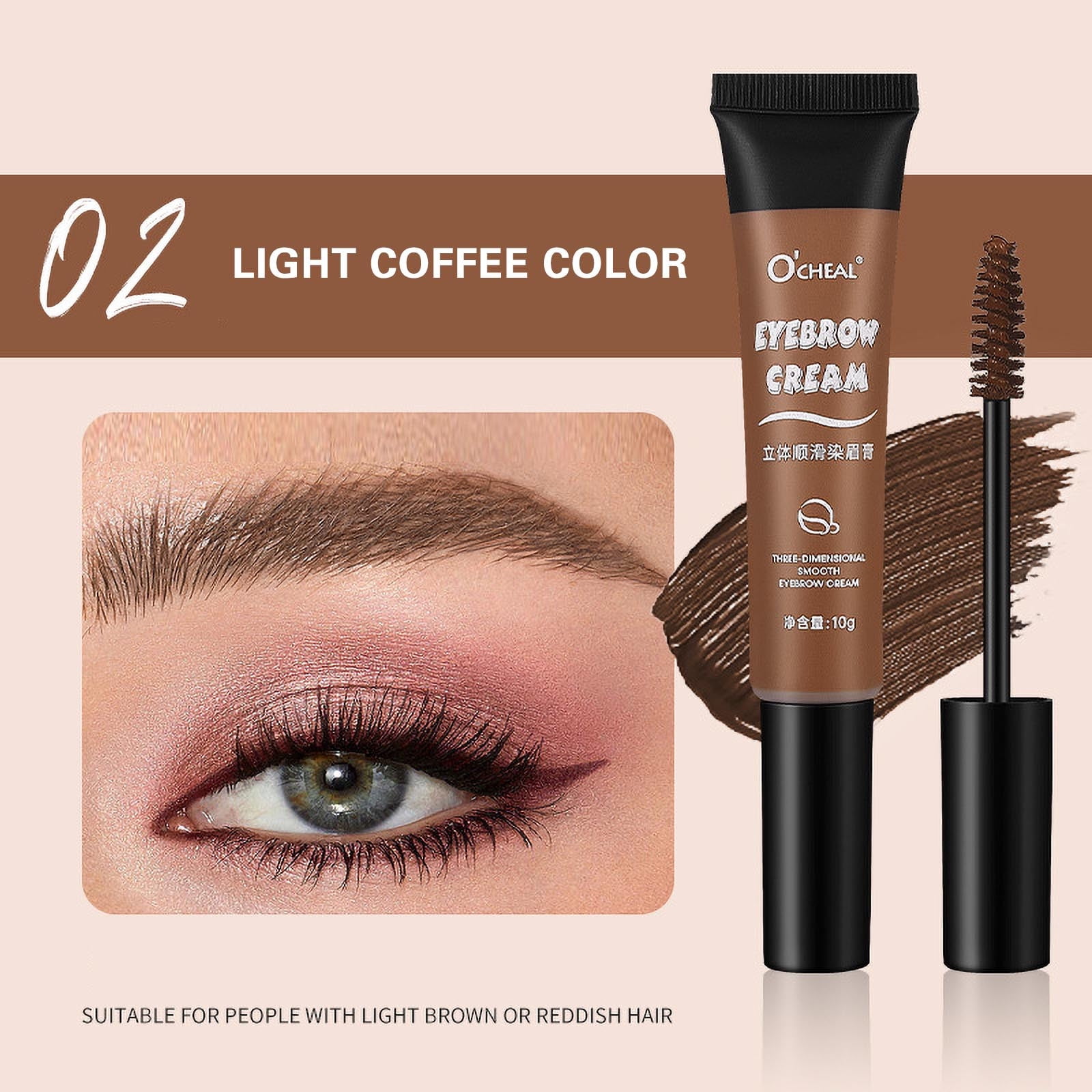 Fiudx Ofertas de la semana Crema para cejas de fibra tridimensional, Crema líquida para teñir y ...