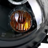 Spec-D Tuning Halo Ring Black Projector Headlights Compatible with 2007 ...