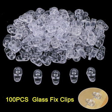 1/4 in., Clear Acrylic Mirror Clip with Screw and Anchor (6-pack ...