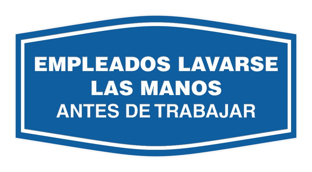Signs ByLITA Fancy Empleados Lavarse Las Manos Antes de Trabajar Sign ...