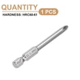 #2 Phillips Screwdriver Bit PH2 1/4" Hex Shank 2.6" (65mm) Long 0.2 ...