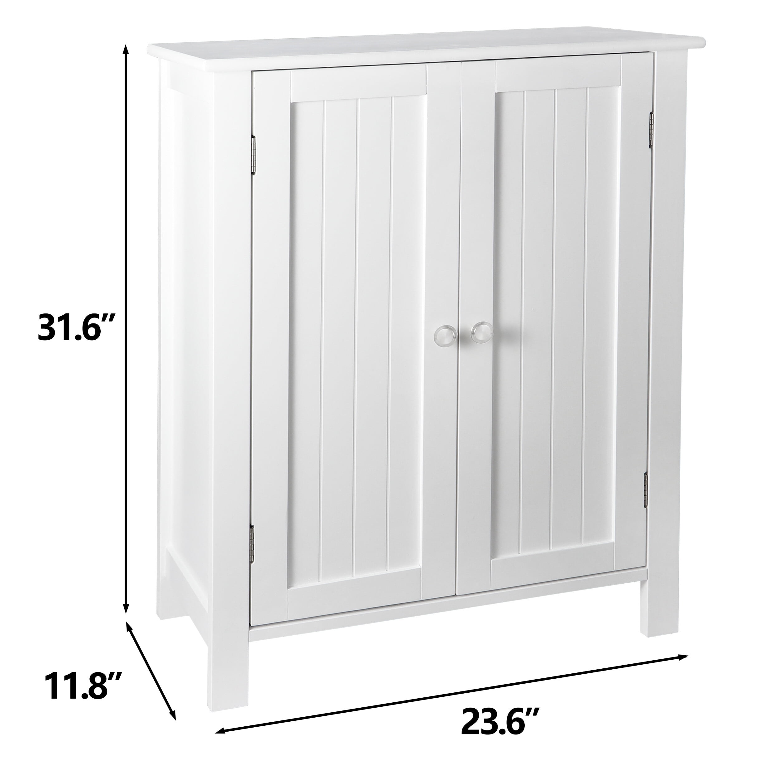 Buy HomGarden 2-Door Bathroom Floor Storage Cabinet Side Cupboard W ...