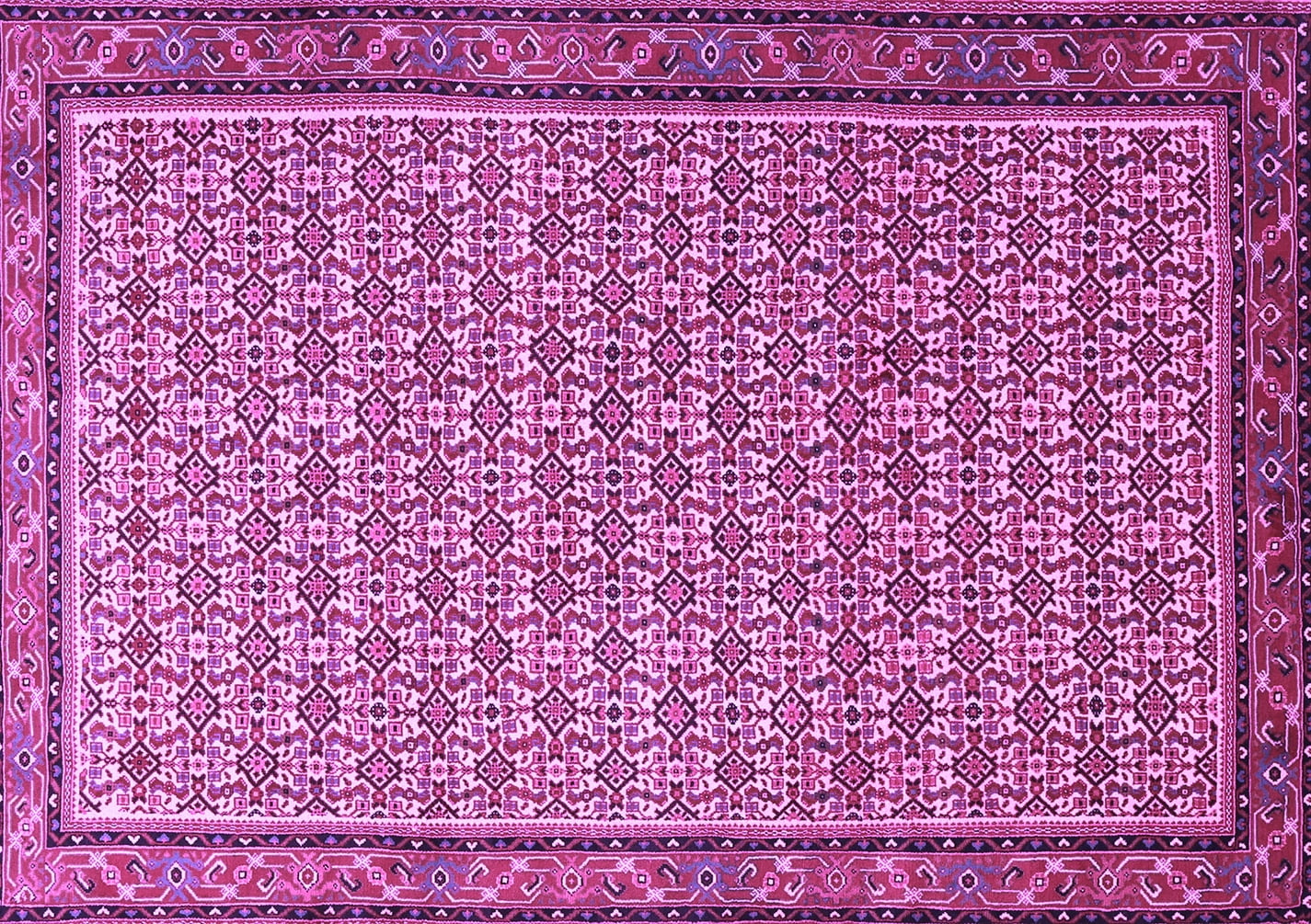 Ahgly Company Indoor Rectangle Persian Purple Traditional Area Rugs, 5 ...