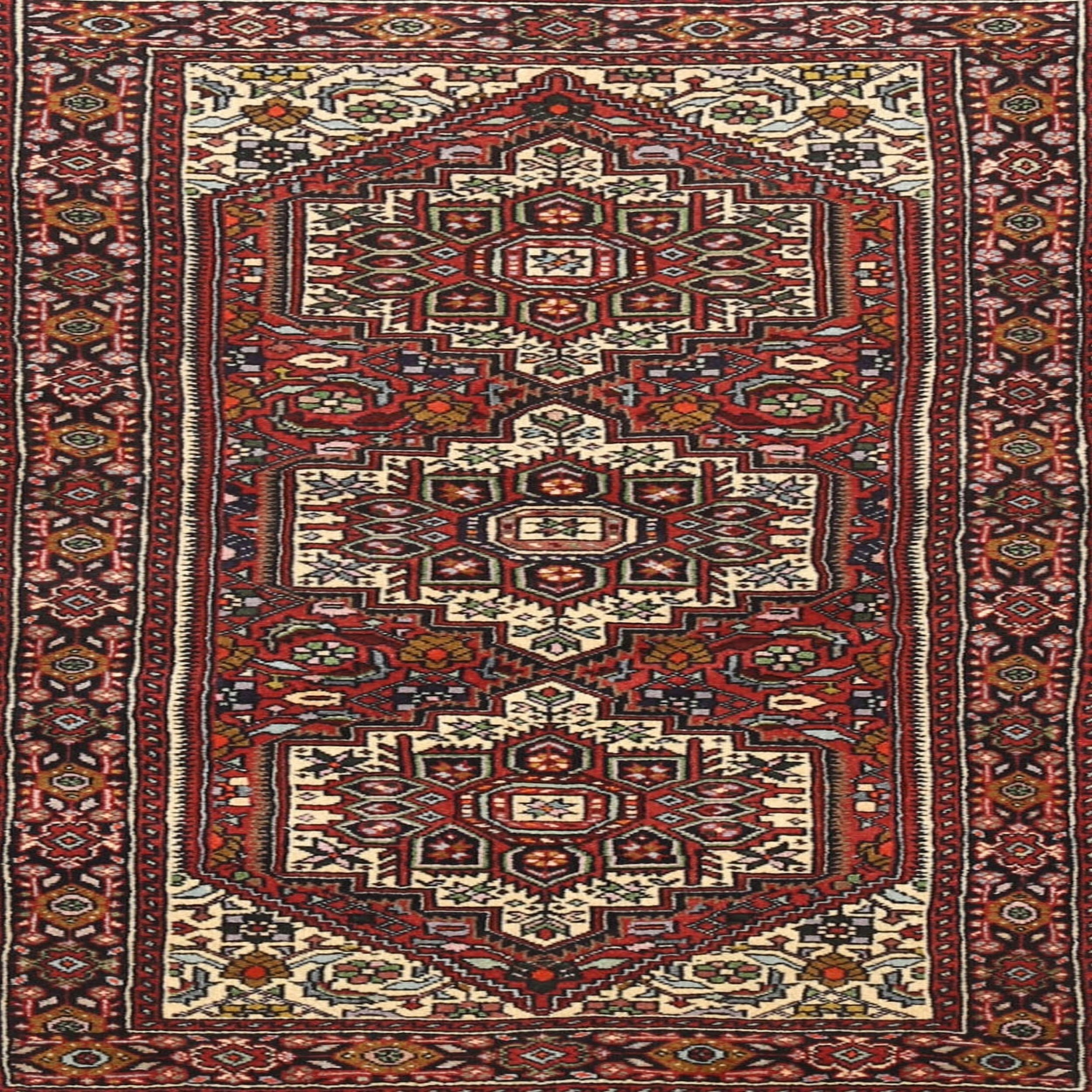 Ahgly Company Indoor Square Traditional Saffron Red Persian Area Rugs ...