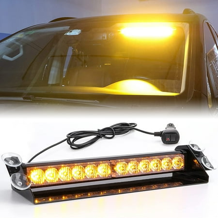 NKTIER LED Emergency Strobe Lights,DC 12V 12 LED Emergency Warning ...