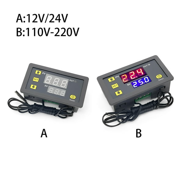 Thermostat Control LED Display Adjustable Thermostats Multifunctional ...