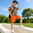 Boys Button-Down Shirt Short Sleeve Shirt Tops for 9-10Y Golden Diamond ...