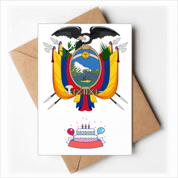 Quito Ecuador National Emblem Happy Birthday Greeting Cards Envelopes ...