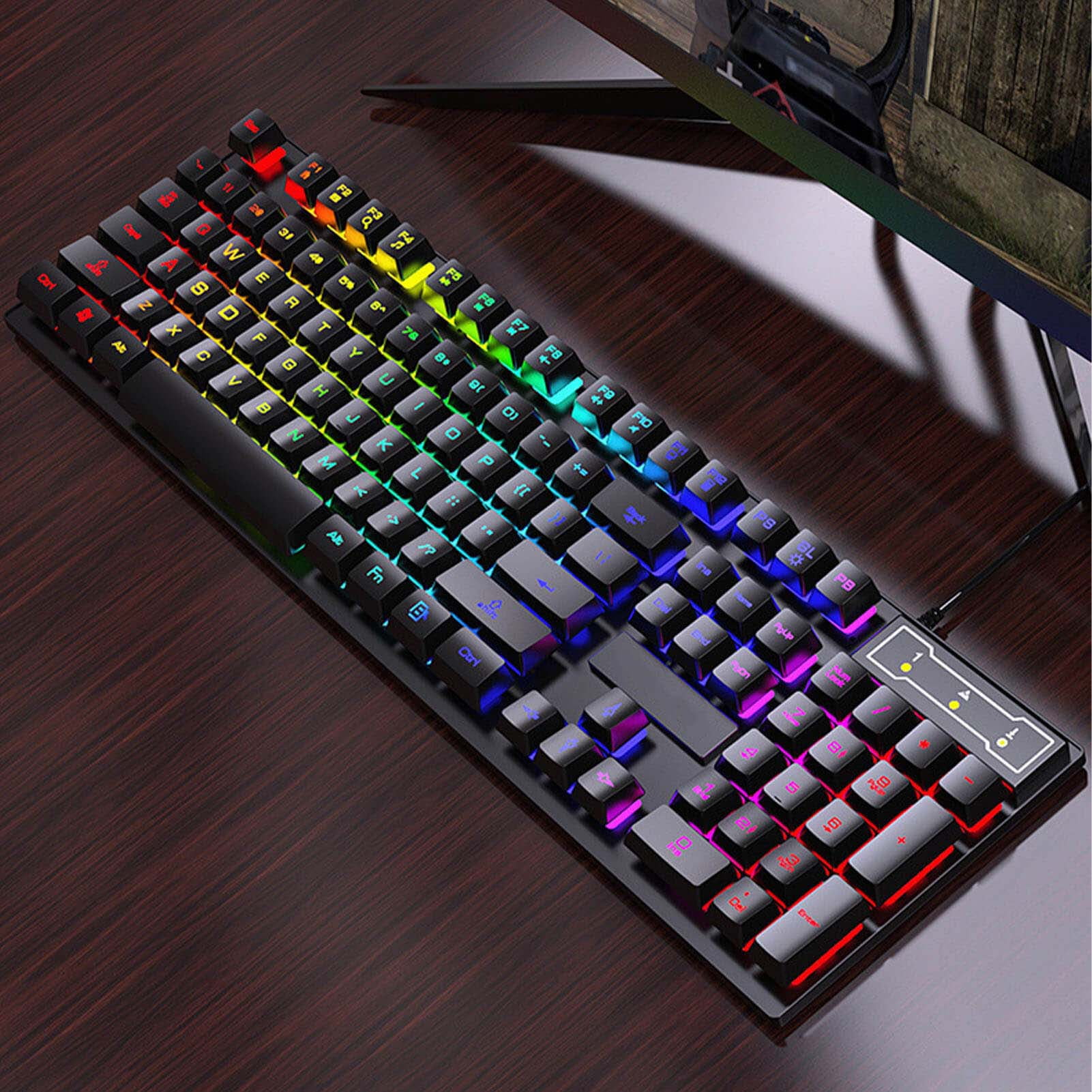 FOREV Keyboard and Mouse Set Combo, Wired RGB Nepal | Ubuy