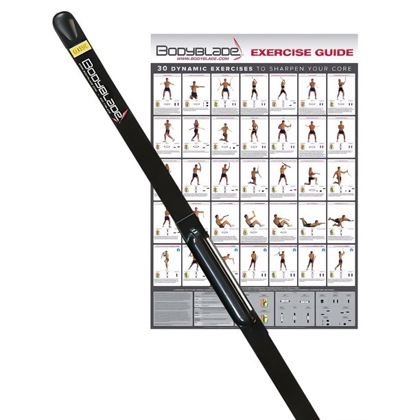 Bodyblade Classic kit with wall chart and instructional video, black ...