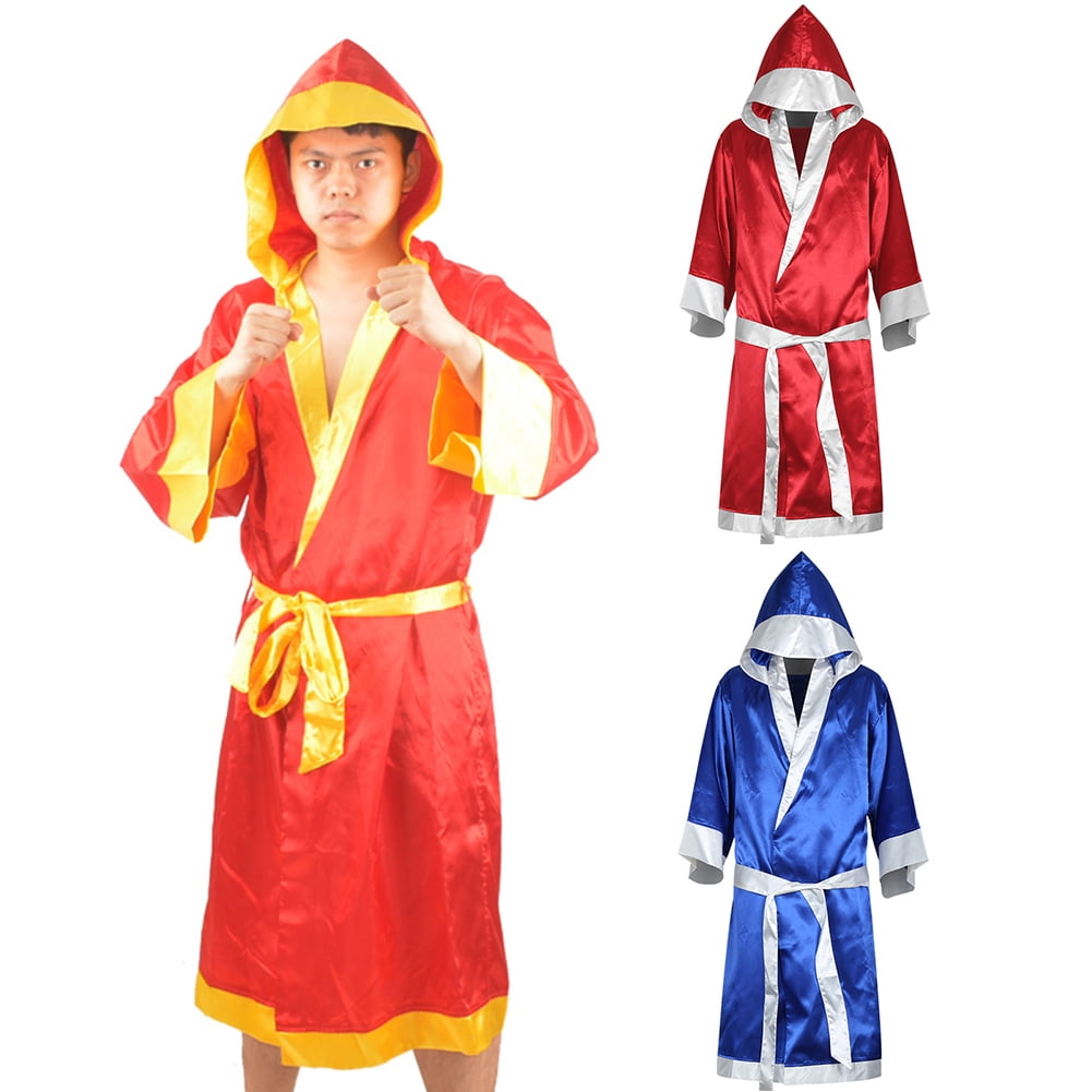Farfi MMA Boxing Match Muay Thai Men's Hooded Long Sleeve Cloak Robe ...