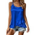 Byworldtasic Women's Sleeveless Chiffon Tank Top Double Layers Casual ...