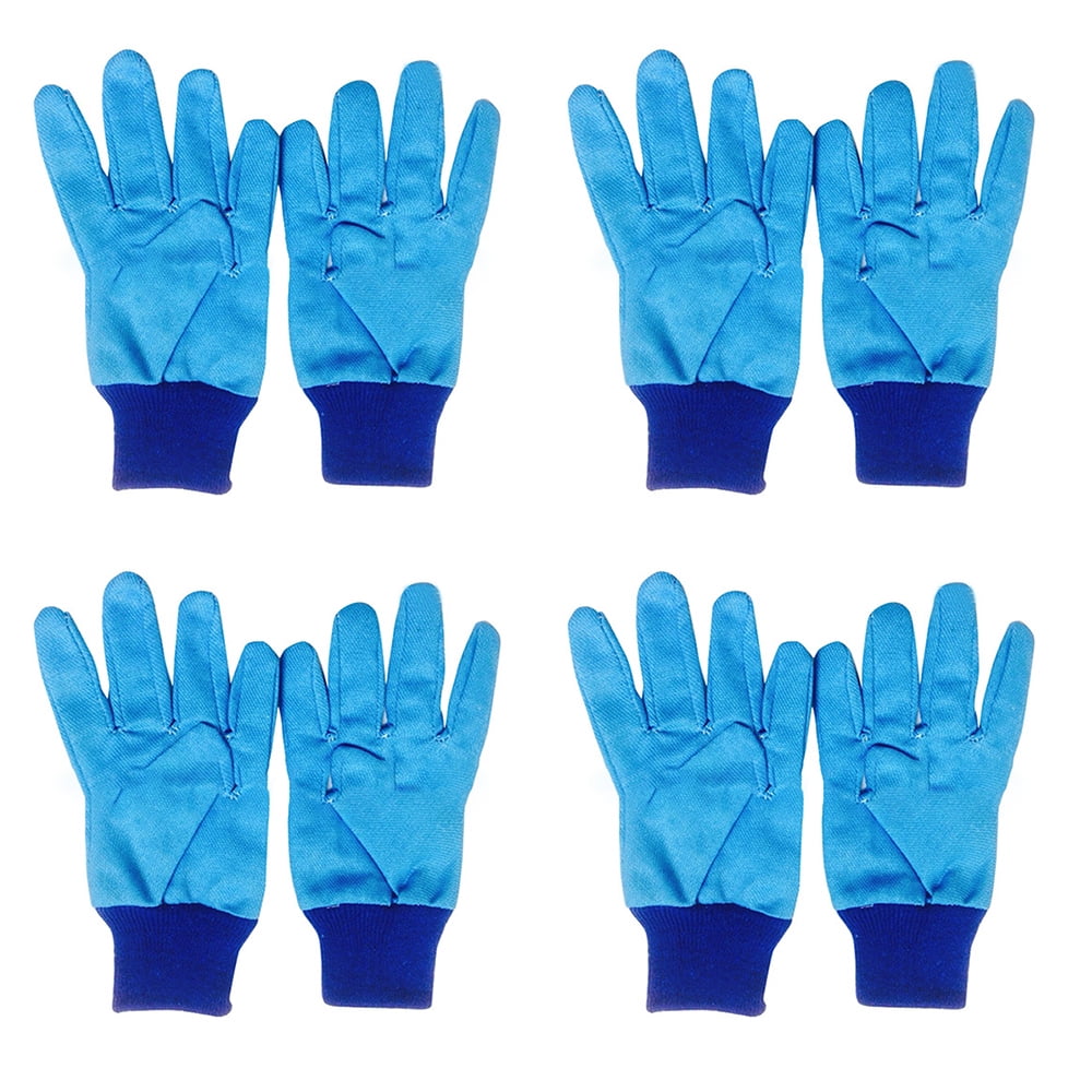 4 Pairs Garden Gloves with PVC Dots for Yard Cleaning, Weeding ...