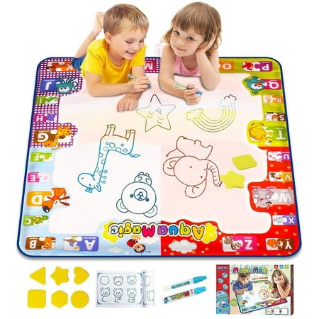 Water Doodle Mat, Kids Large Coloring Mat, Mess Free Drawing Mat With ...