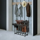 Yescom Portable 6-Pair Boot Rack, Black Metal Organizer, Easy to ...