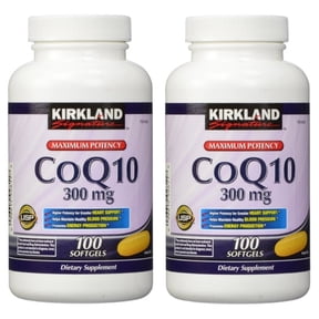 Kirkland Signature, CoQ10 Supplement, 300 mg, 100 Softgels - Walmart.com