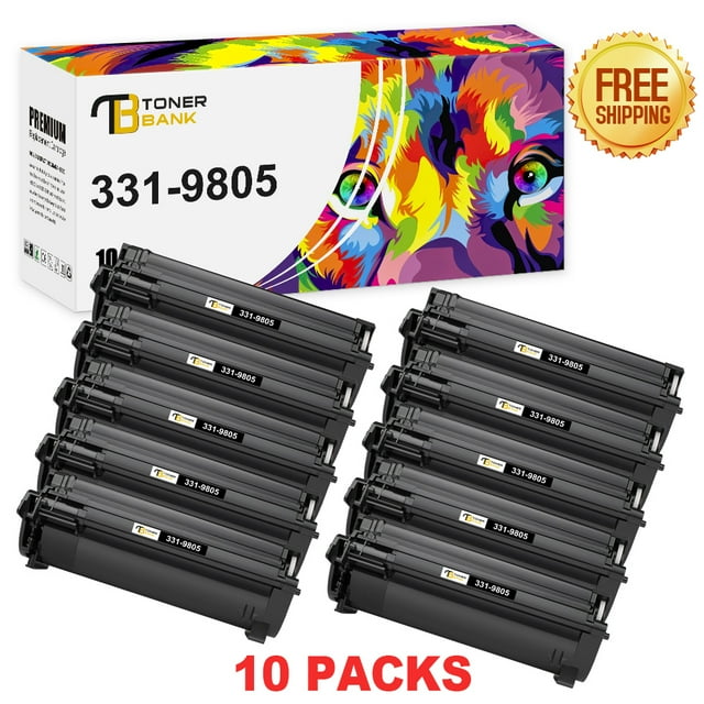 Toner Bank Compatible Toner Replacement for Dell 331-9805 Laser Printer ...