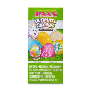 PAAS Water Coloring Easter Egg Decorating and Dye Kit with Color Cups ...