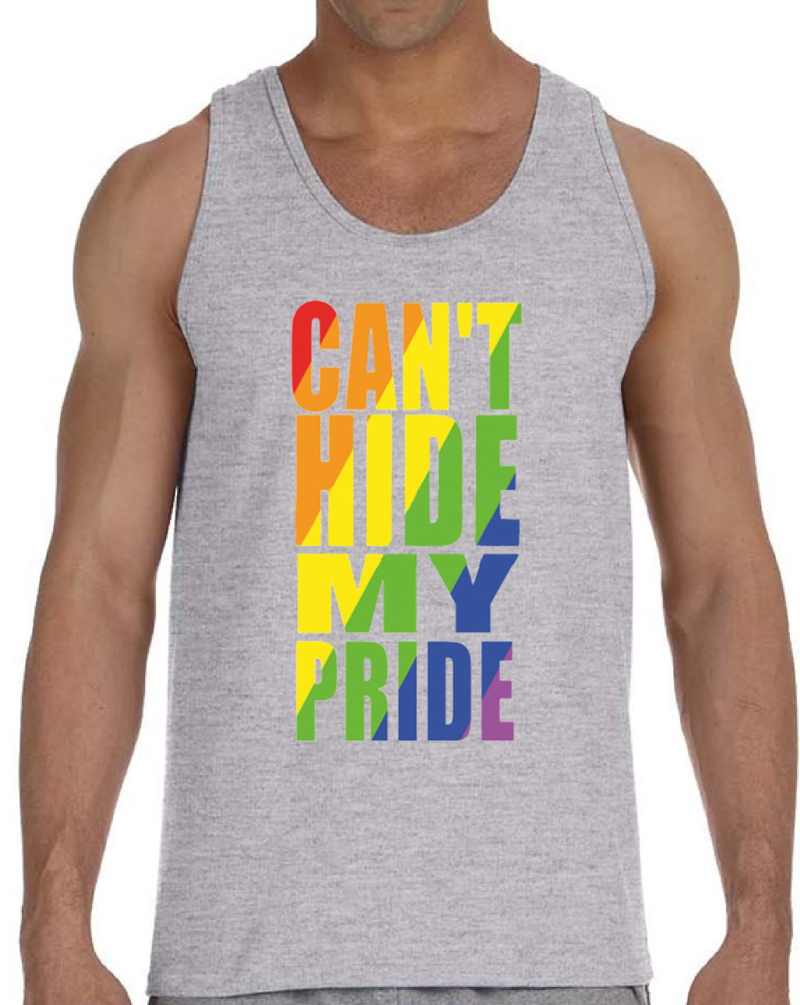 Can't Hide My Pride LGBT Tank Top for Men - S M L XL 2XL Graphic Tee ...