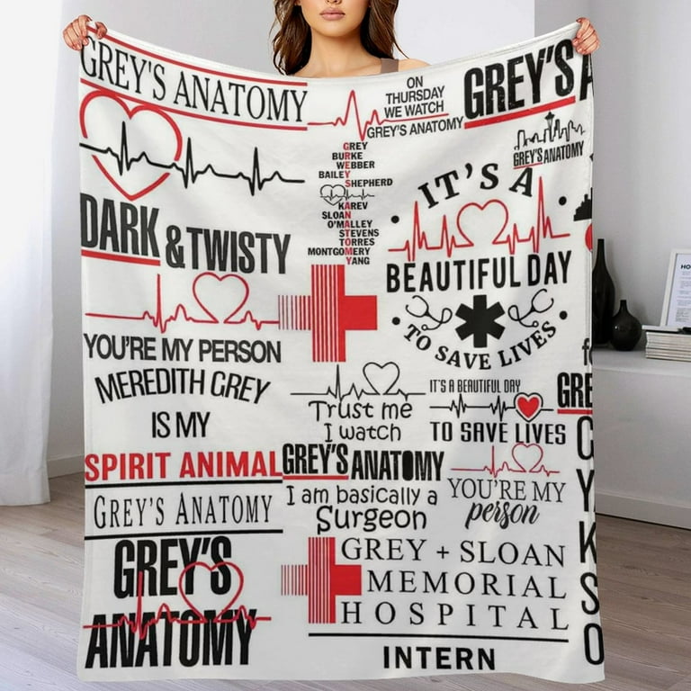 Grey s Anatomy Logo Fuzzy Ultra Soft Micro Fleece Blanket All Season Lightweight Throw Blankets For Home Bed Sofa Couch Office Car Walmart