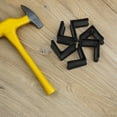 OUNONA 20Pcs Black Plastic Furniture Foot Covers L Shaped Chair Leg ...