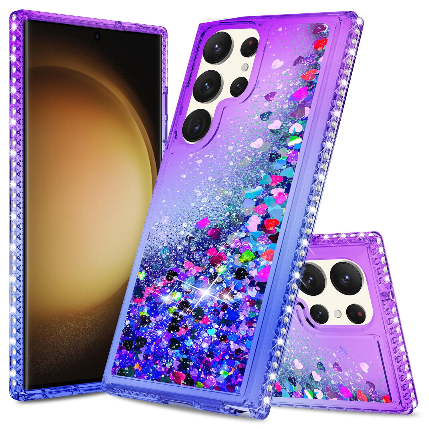 Sparkle Bling Liquid Phone Case for Samsung Galaxy S23 Ultra 5G Case ...